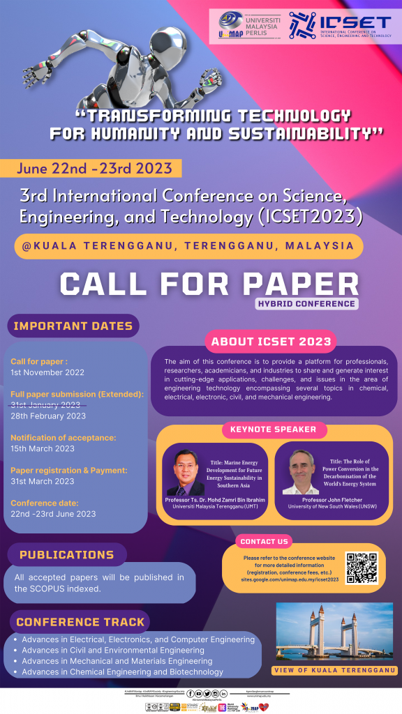 3rd International Conference on Science, Engineering, and Technology (ICSET2023) – Institute of ...