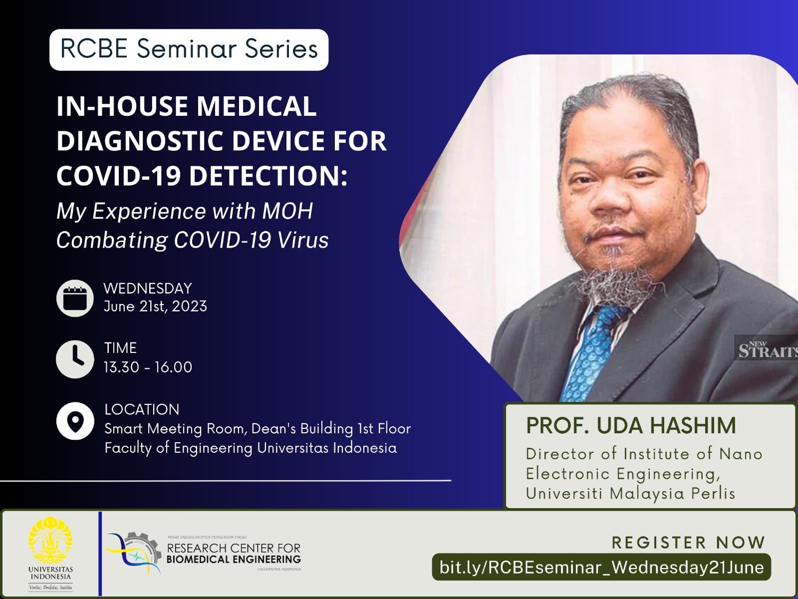 RCBE Seminar Series by Prof. Ts. Dr. Uda Hashim – Institute of Nano ...